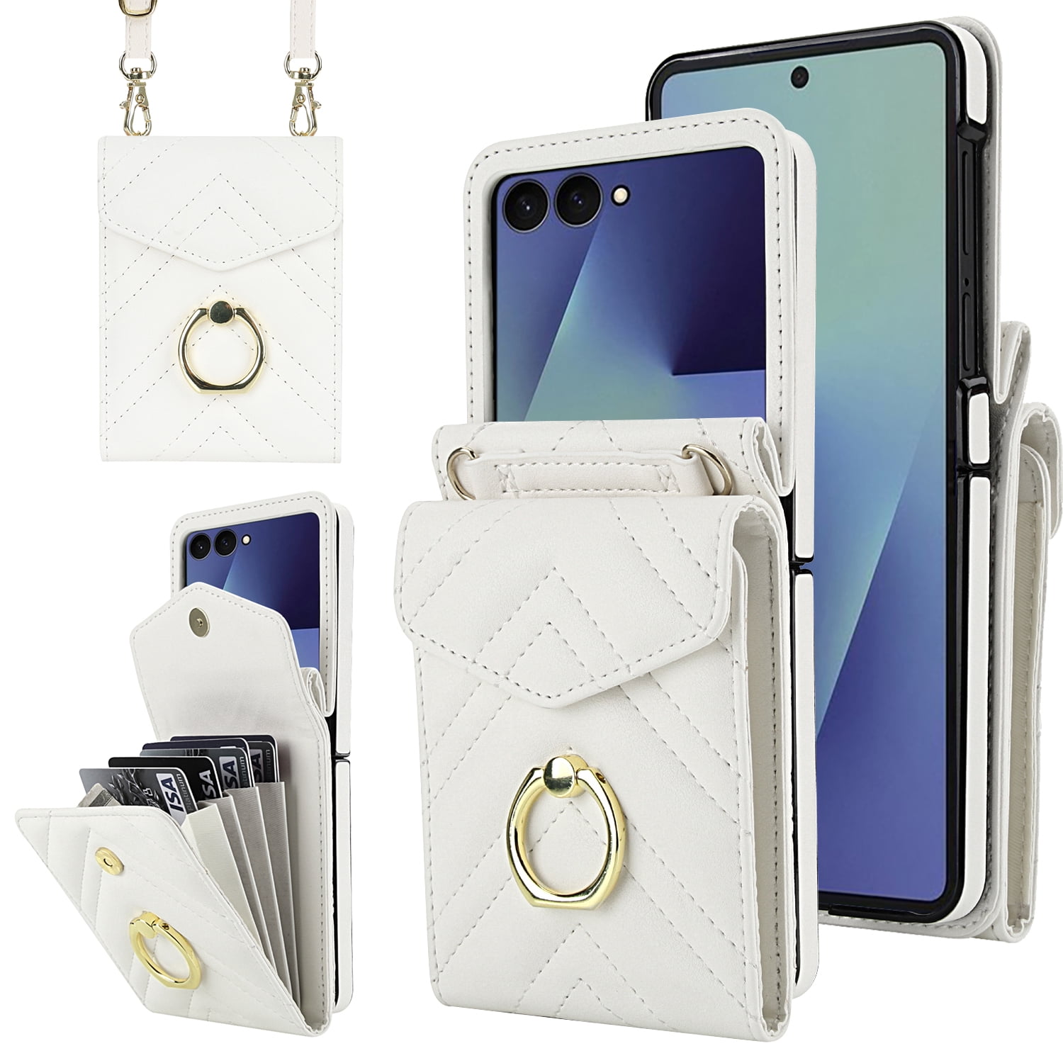 Crossbody Wallet Case Compatible for Samsung Galaxy Z Flip 7, RFID ...