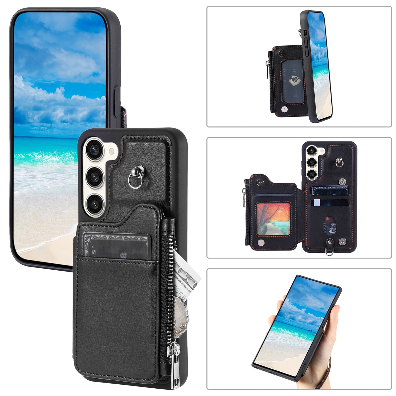 Crossbody Wallet Case for Samsung Galaxy S22 with Card Slot Holder ...