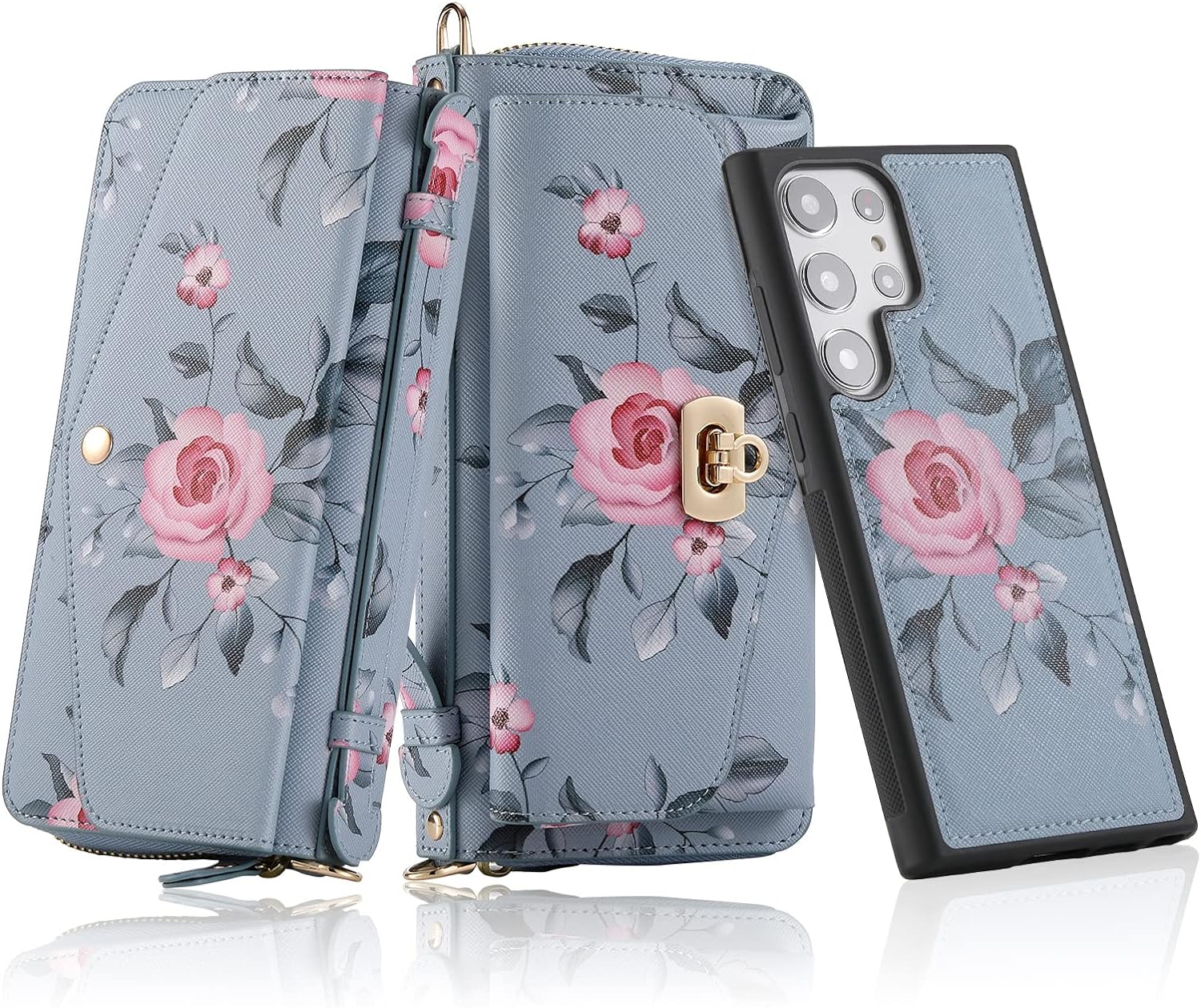 Crossbody Wallet Case for Samsung Galaxy S22 Ultra/S22 Plus/S22, [RFID ...