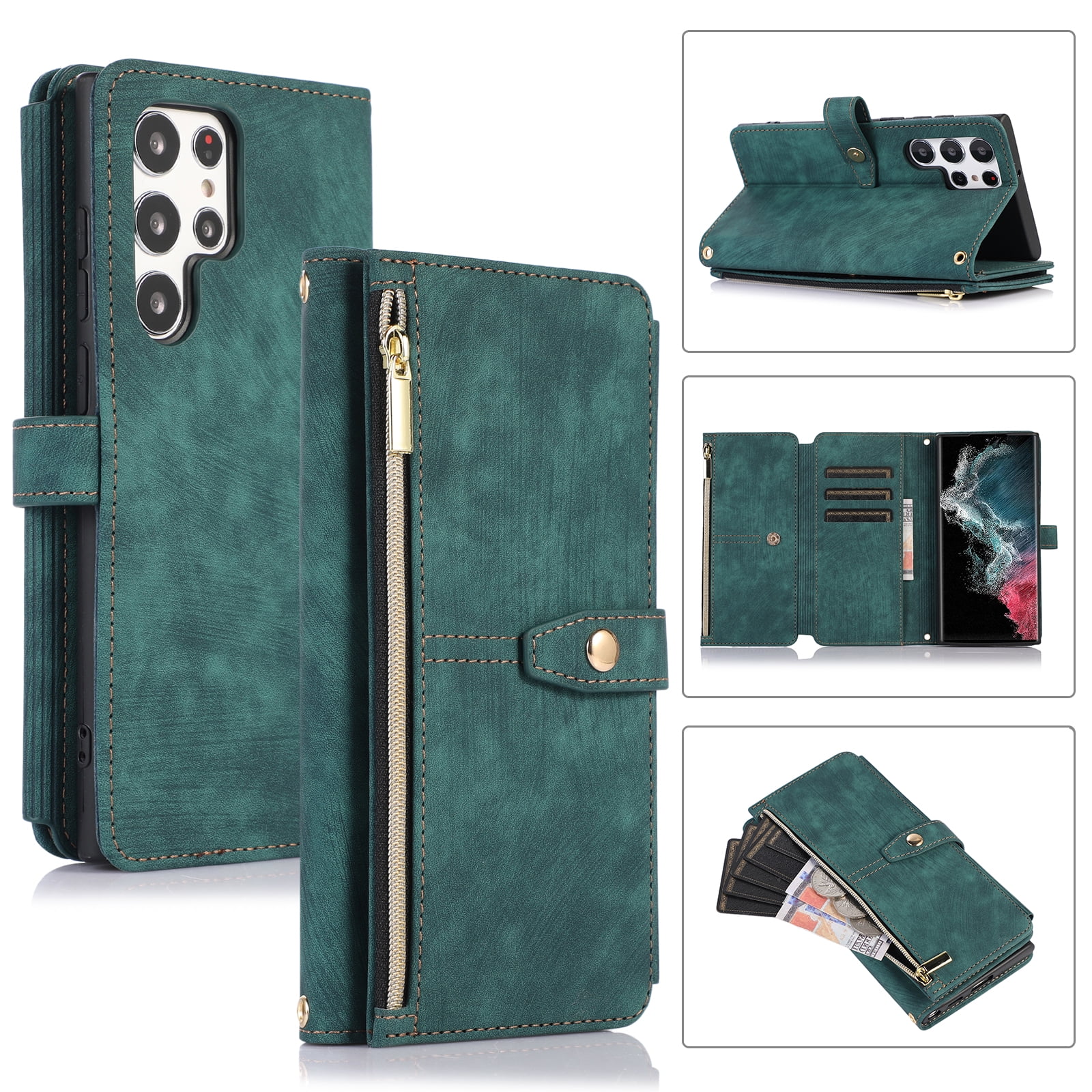 Crossbody Wallet Case for Samsung Galaxy S22 Ultra, Shoulder Strap ...