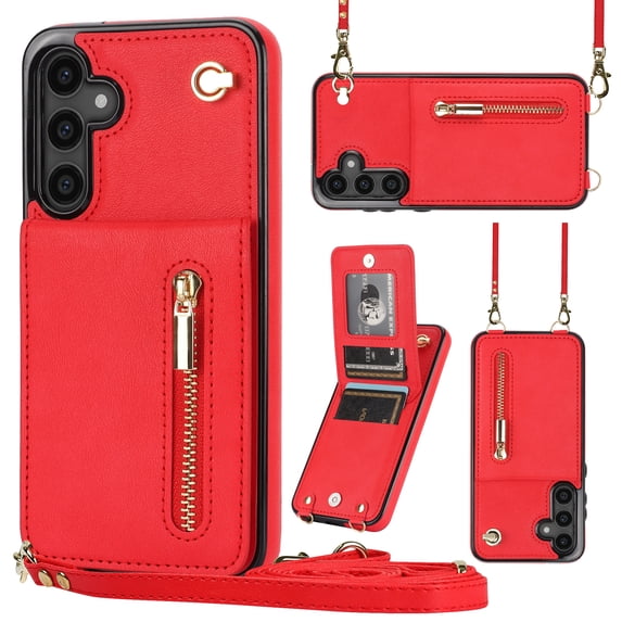 Crossbody Wallet Case for Samsung Galaxy S24 FE with Card Holders RFID ...