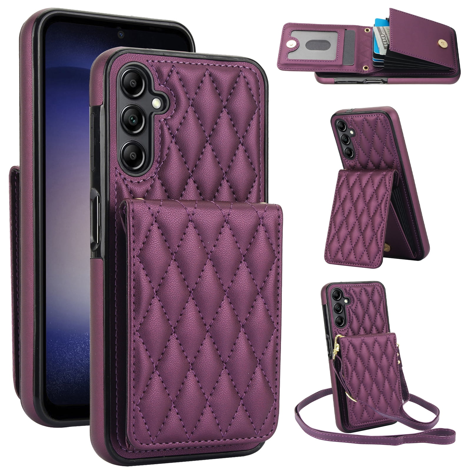 Crossbody Wallet Case for Samsung Galaxy S25 Plus, RFID Blocking ...