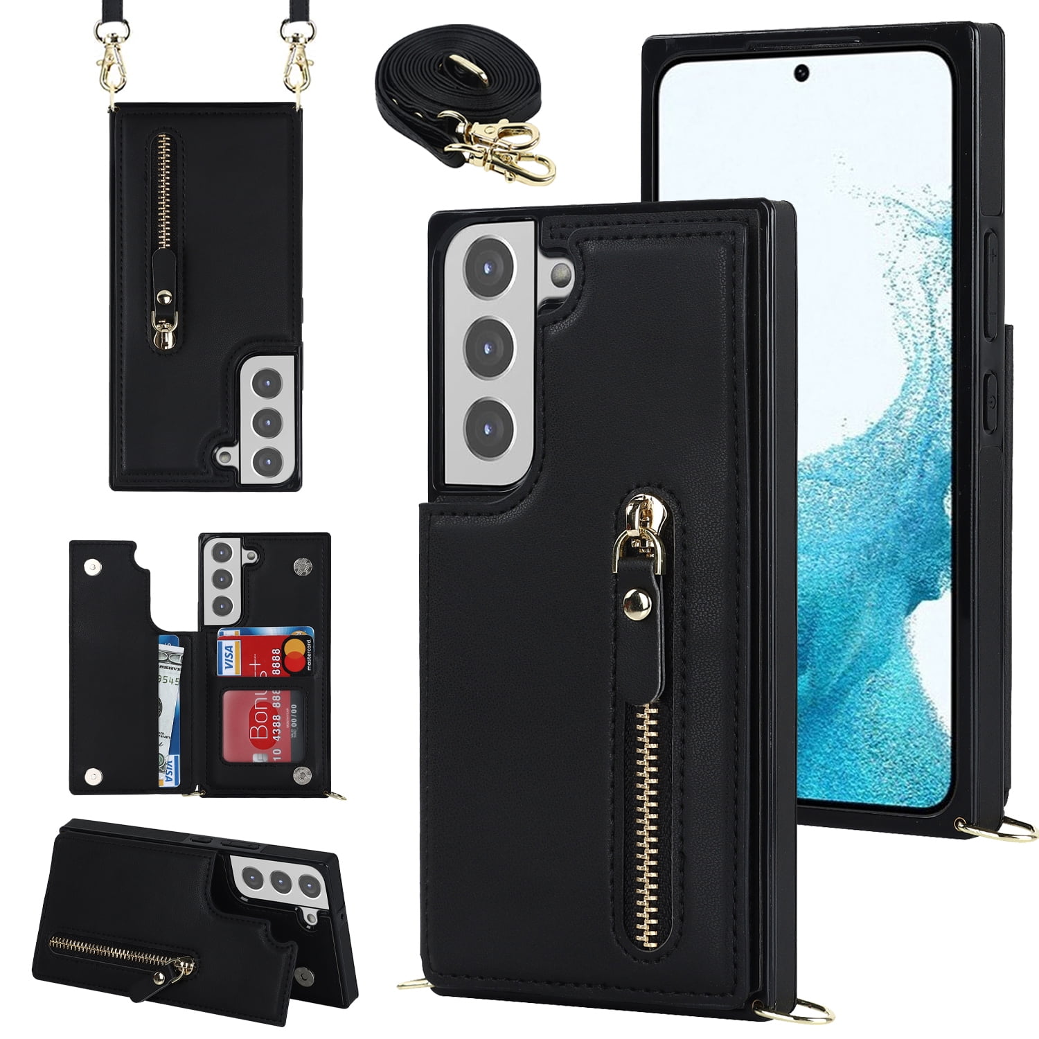 Crossbody Wallet Case for Samsung Galaxy S25 with RFID Blocking Card ...