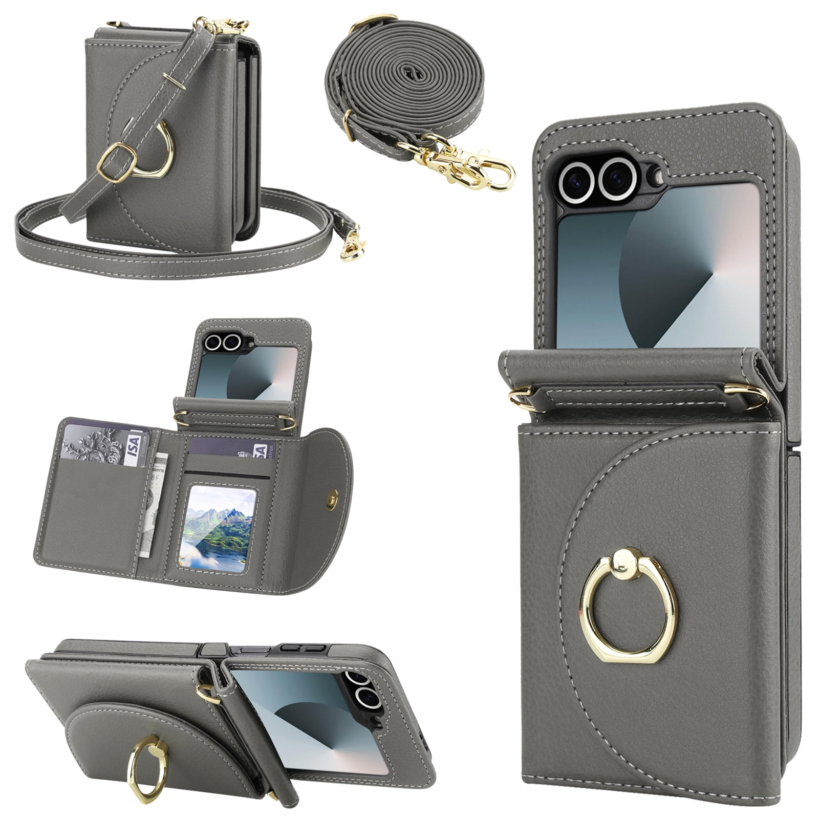 Crossbody Wallet Case For Samsung Galaxy Z Flip 5 with Detachable ...