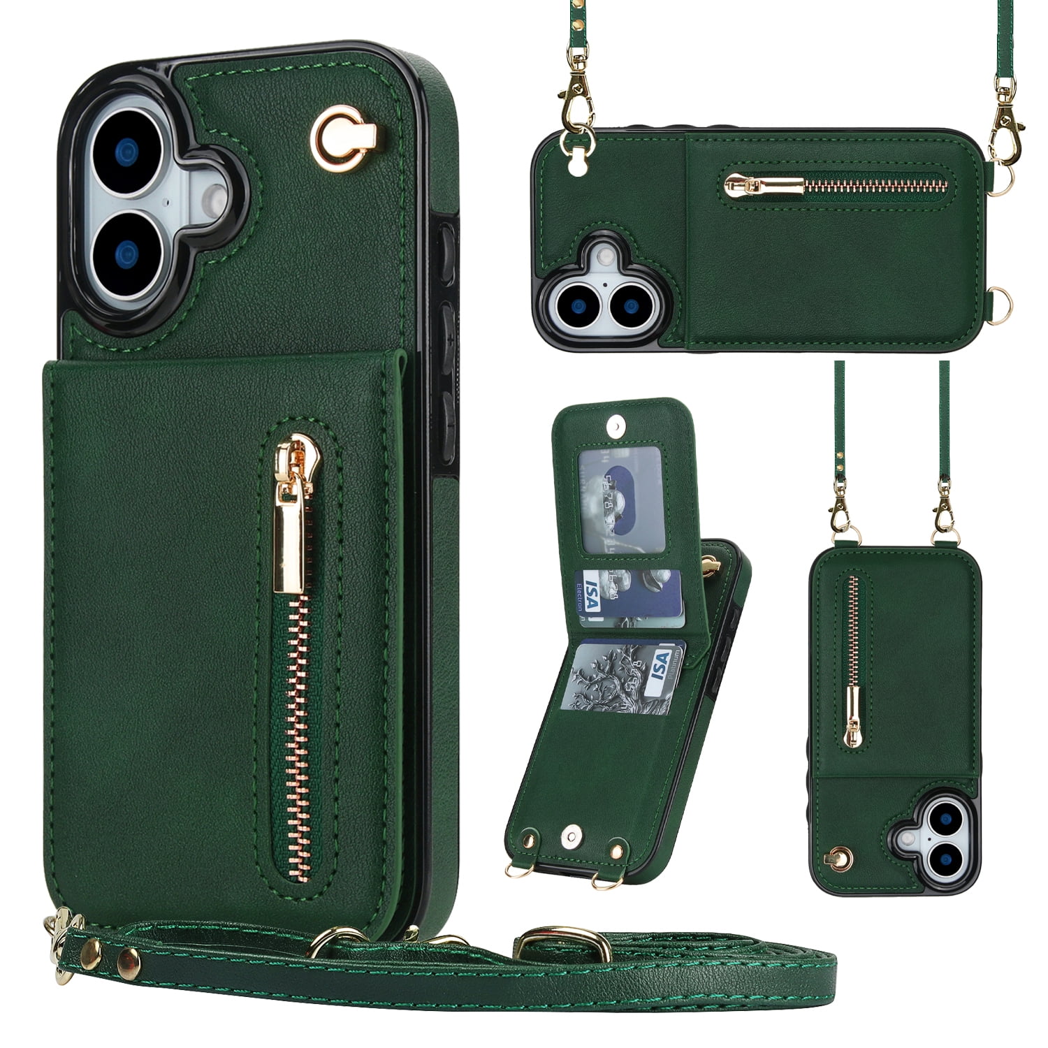 Crossbody Wallet Case for iPhone 17 with Card Holders RFID Shockproof ...