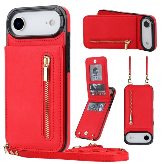 Crossbody Wallet Case for iPhone Air with Card Holders RFID Shockproof ...