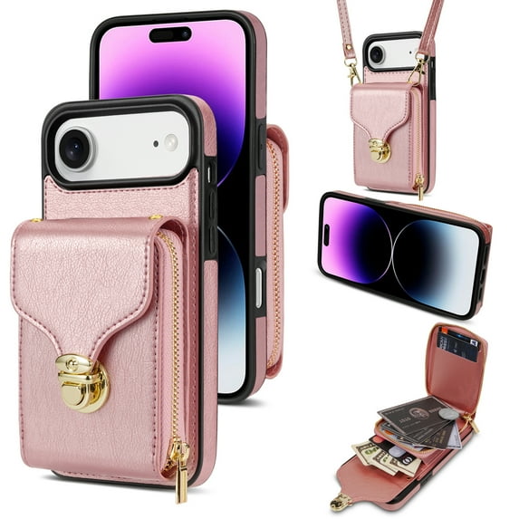 Crossbody Wallet Case for iPhone Air,Premium PU Leather Metal Buckle ...