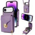 Crossbody Wallet Case for iPhone Air,Premium PU Leather Metal Buckle ...