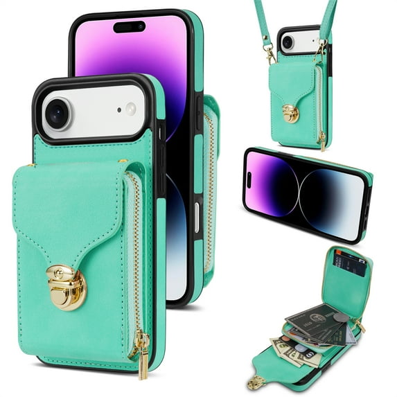 Crossbody Wallet Case for iPhone Air,Premium PU Leather Metal Buckle ...