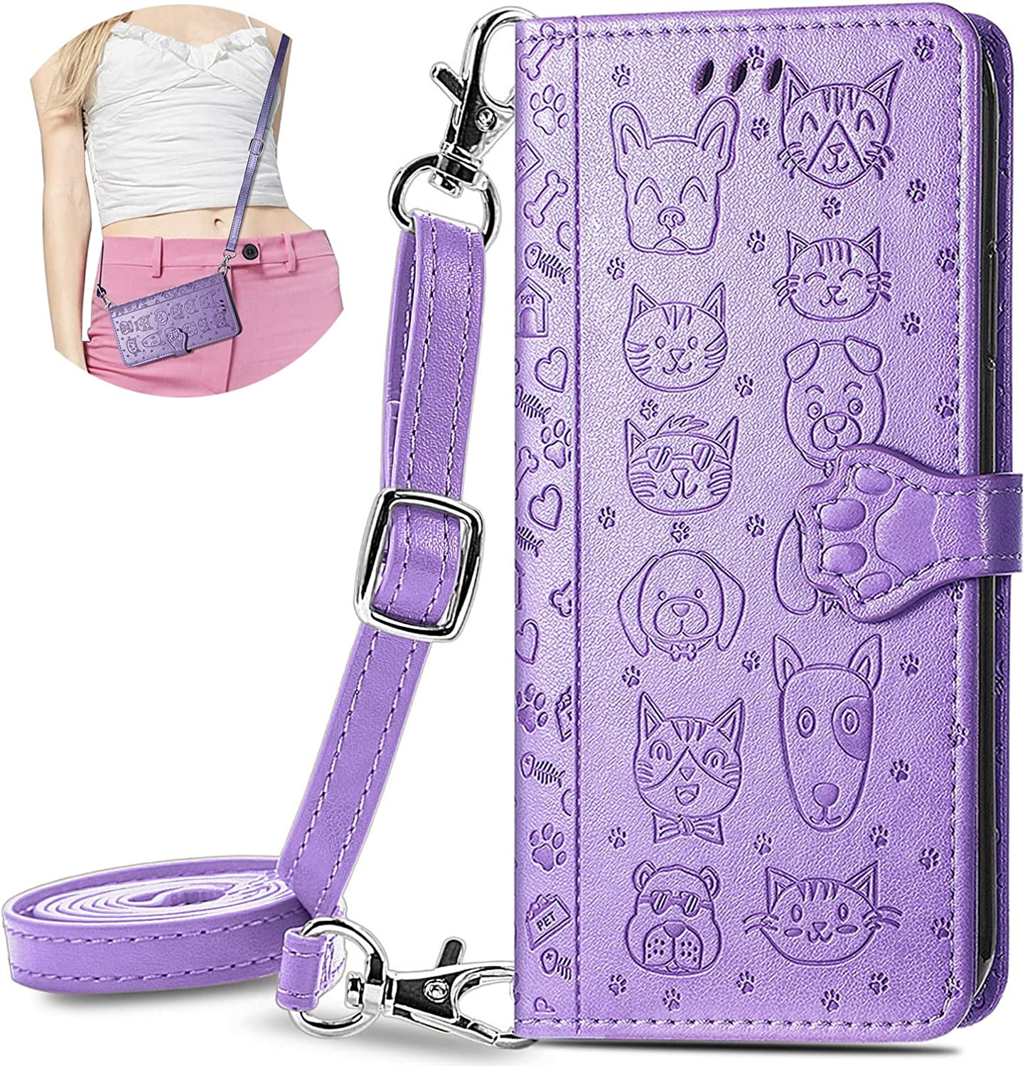 Crossbody Wallet Cell Phone Case for Samsung Galaxy A04S/A13 5G (Not 4G ...