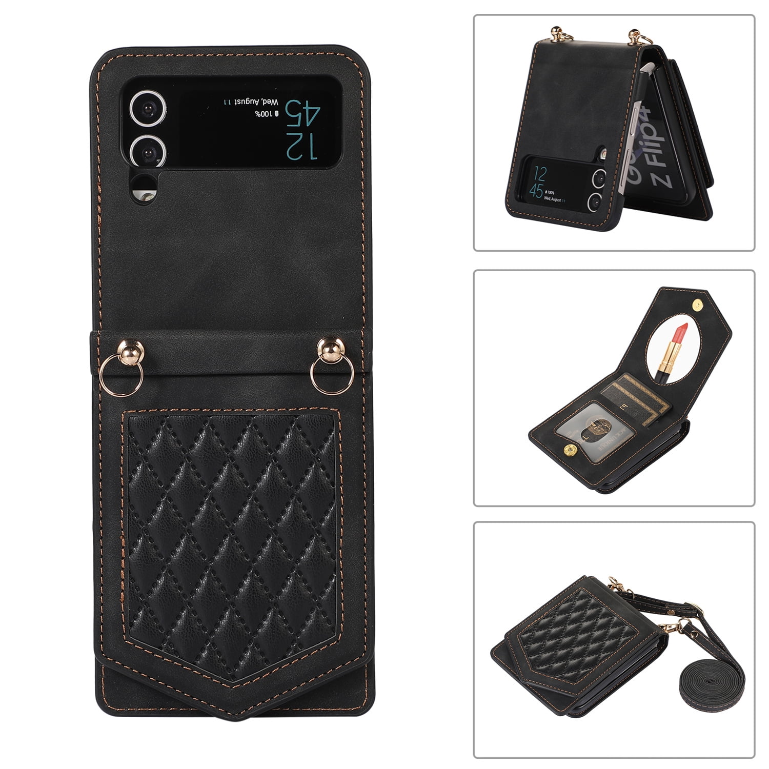 Crossbody Wallet Cover Case for Samsung Galaxy Z Flip 3 with Card ...