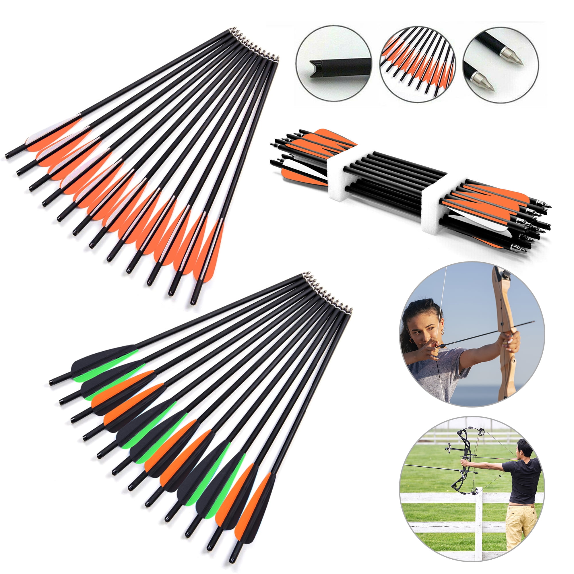 Crossbow Bolts Carbon Arrows 20 Inch Hunting Archery Crossbow Arrows ...