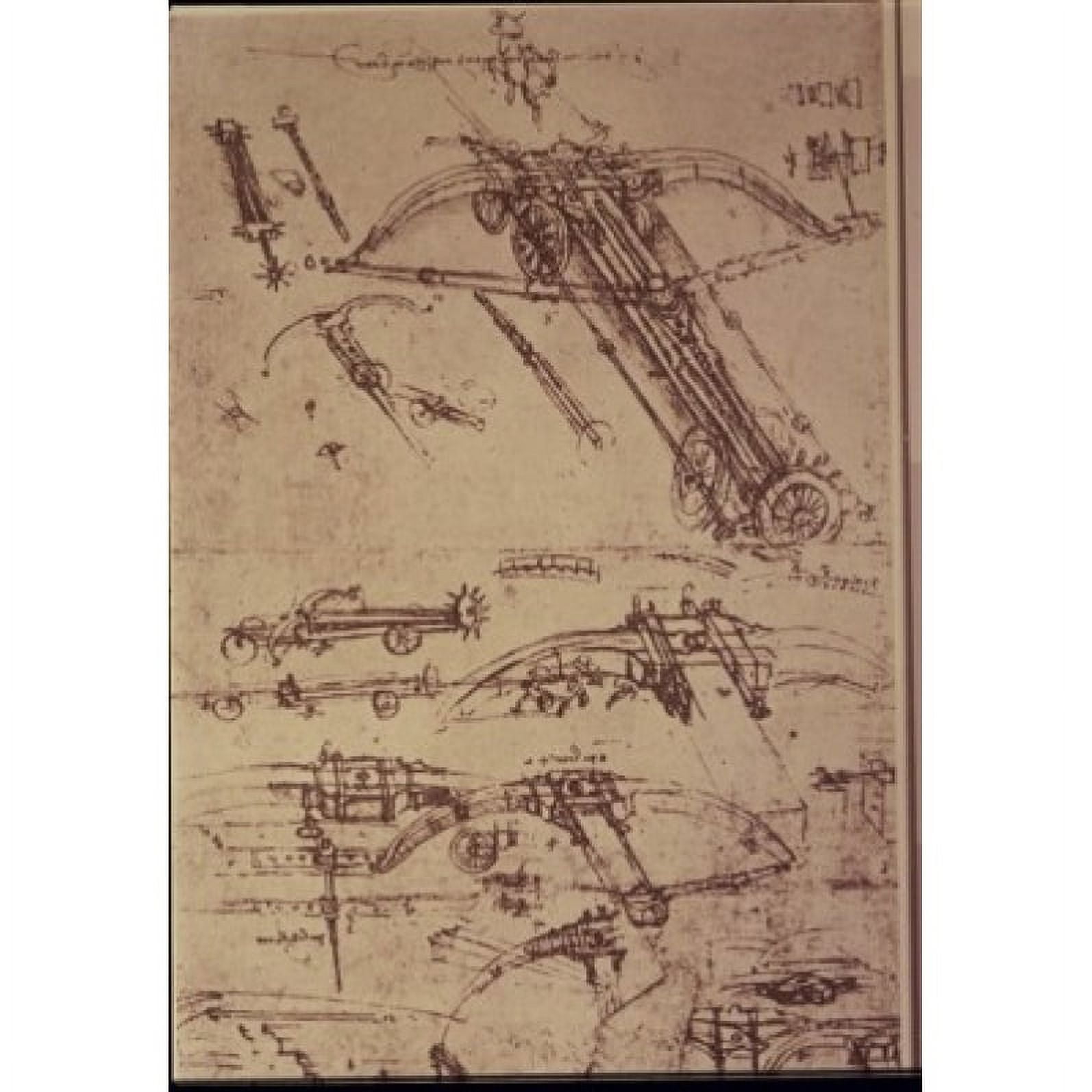 Crossbows and Catapults Leonardo da Vinci Drawing Poster Print ...