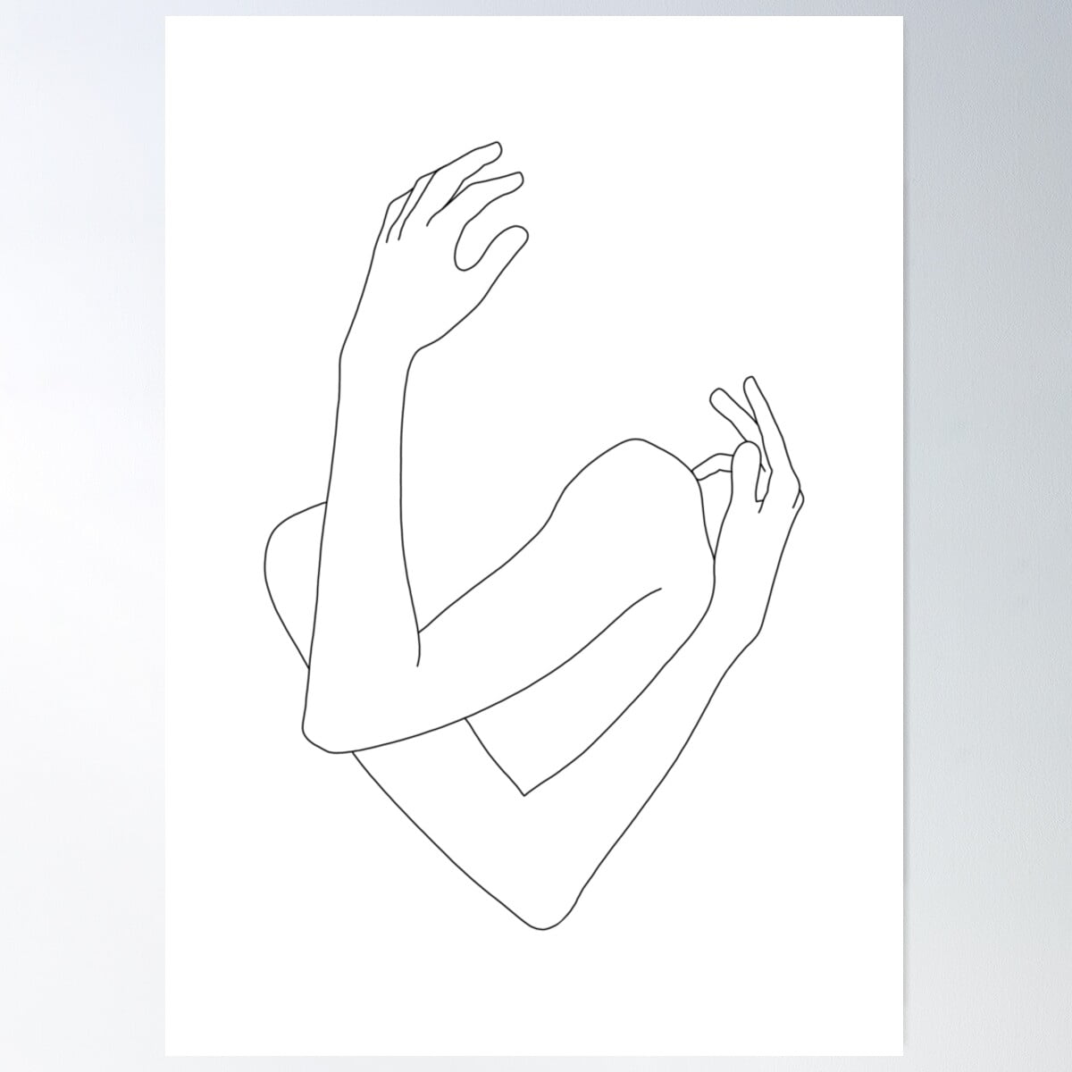Crossed Arms Illustration - Jill Poster Wall Art, Modern Wall Decor For ...