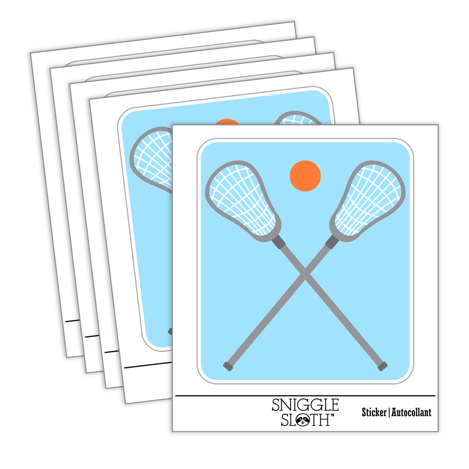 Crossed Lacrosse Sticks Car Window Bumper Water Bottle Phone Tablet ...