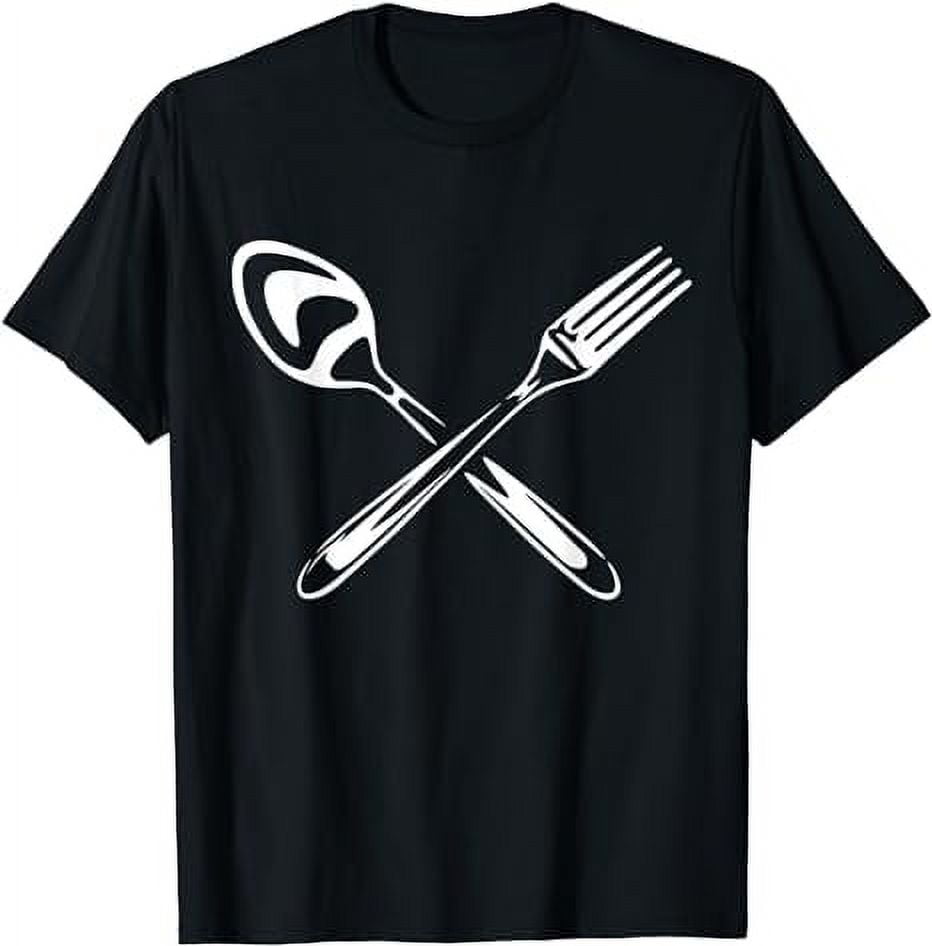 Crossed Spoon And Fork Funny Chef Cooking Fan Cook T-Shirt - Walmart.com