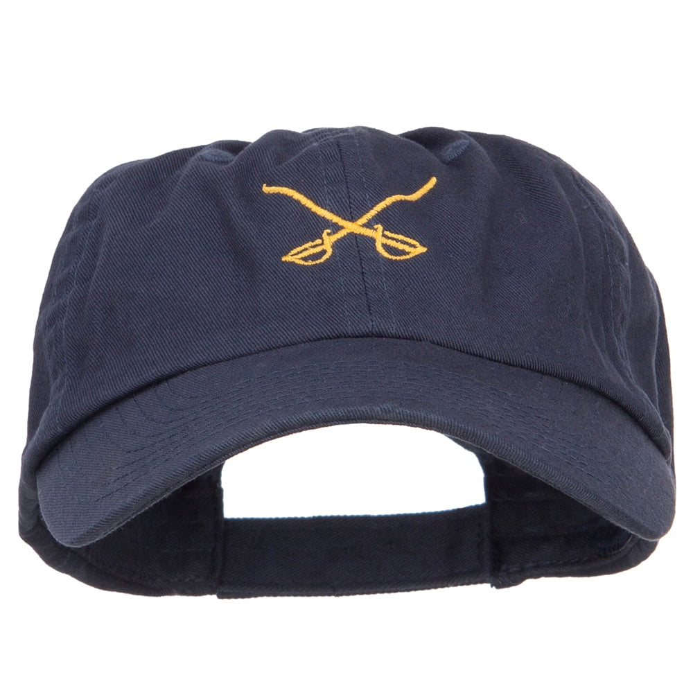 Crossed Swords Embroidered Low Cap - Navy OSFM - Walmart.com