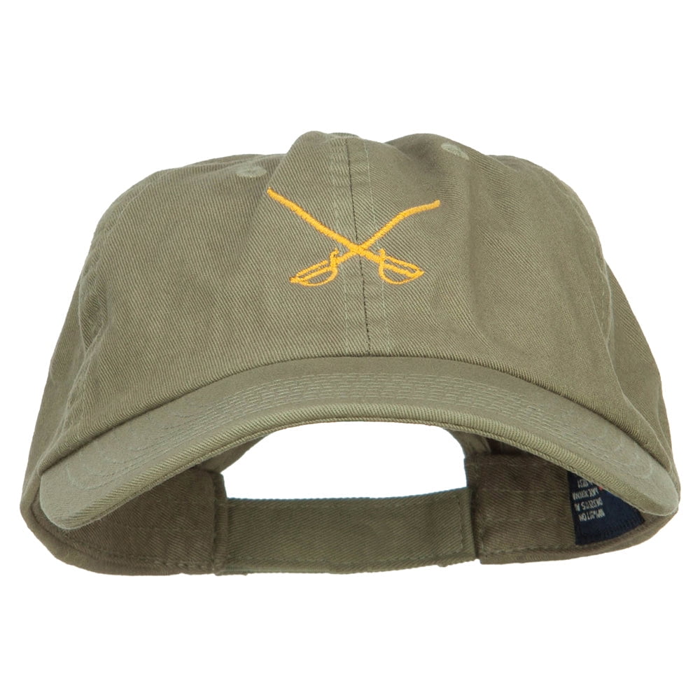 Crossed Swords Embroidered Low Cap - Olive OSFM - Walmart.com