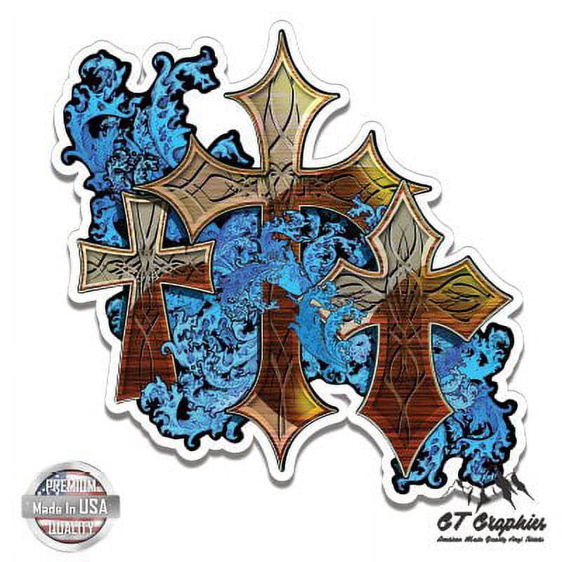 Crosses Celtic Design - 12" Vinyl Sticker Waterproof Decal - Walmart.com