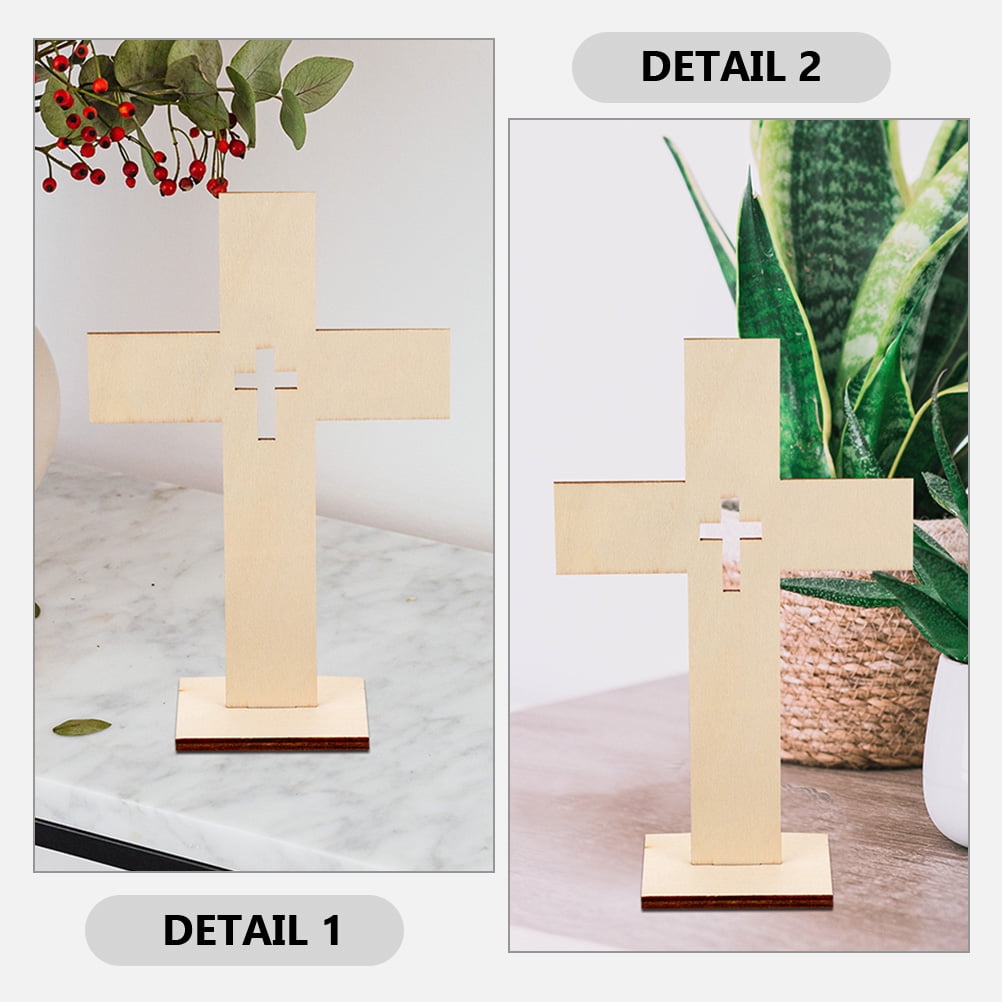 Crosses for Crafts,20Pcs Wooden Cross Ornament Wooden Cross Figurine ...