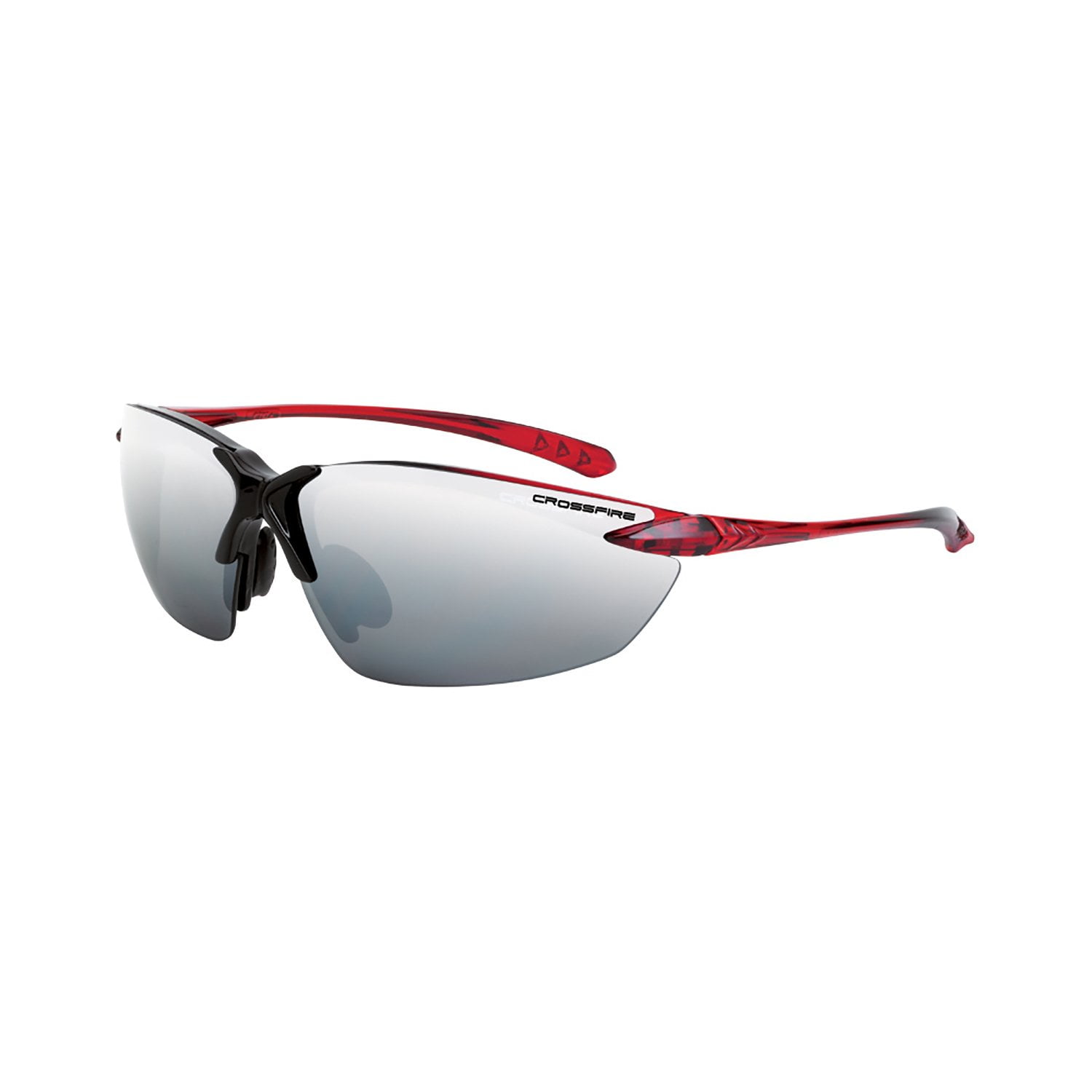 Crossfire 9233 Sniper Safety Glasses Silver Mirror Lens - Shiny Black ...