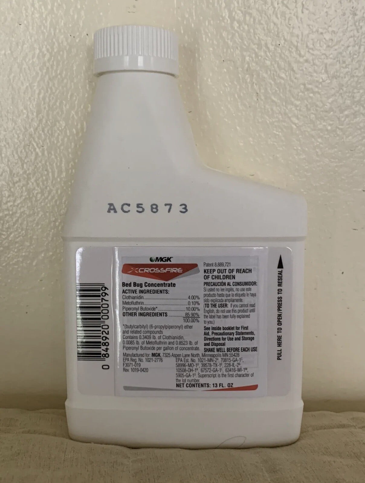 Crossfire Bed Bug Concentrate 13 oz MGK Insecticide Pest Control Bed ...