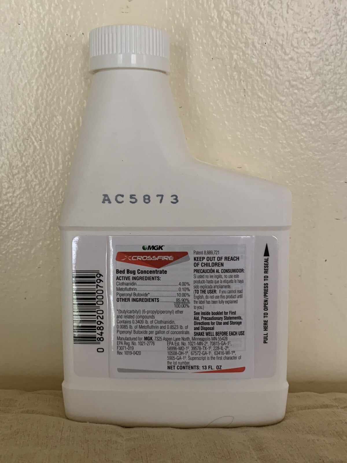 Crossfire Bed Bug Concentrate 13 oz MGK Insecticide Pest Control Bed ...