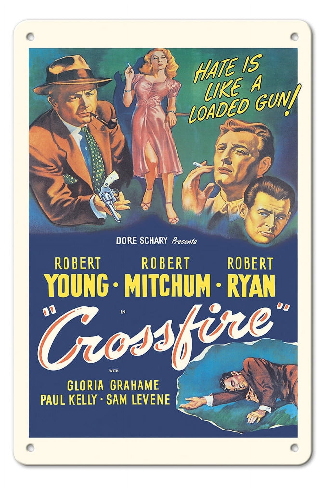 Crossfire - Starring Robert Young Robert Mitchum Robert Ryan and Gloria Grahame - Vintage Film ...