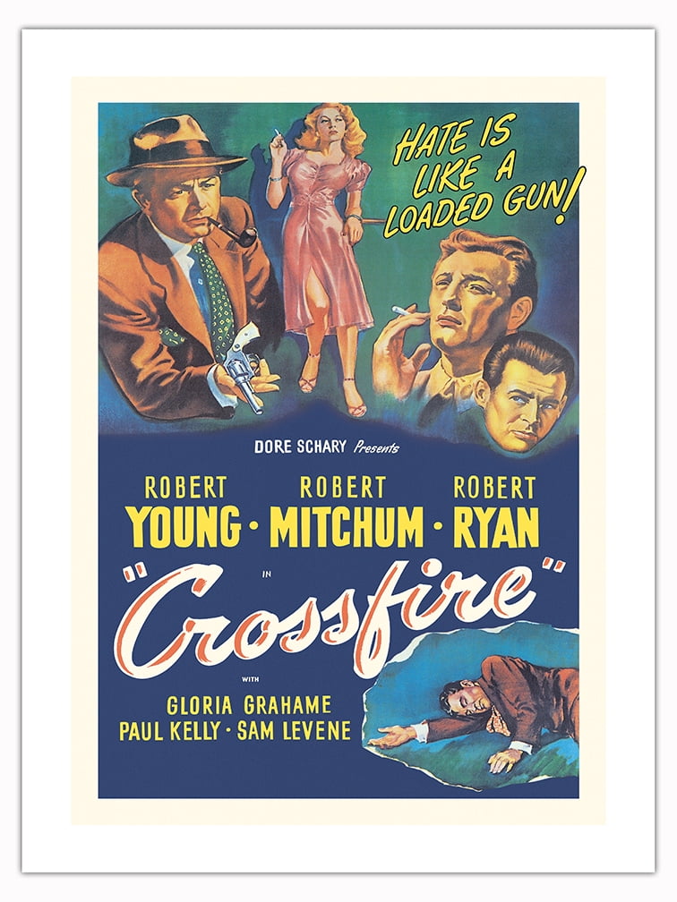 Crossfire - Starring Robert Young Robert Mitchum Robert Ryan and Gloria ...