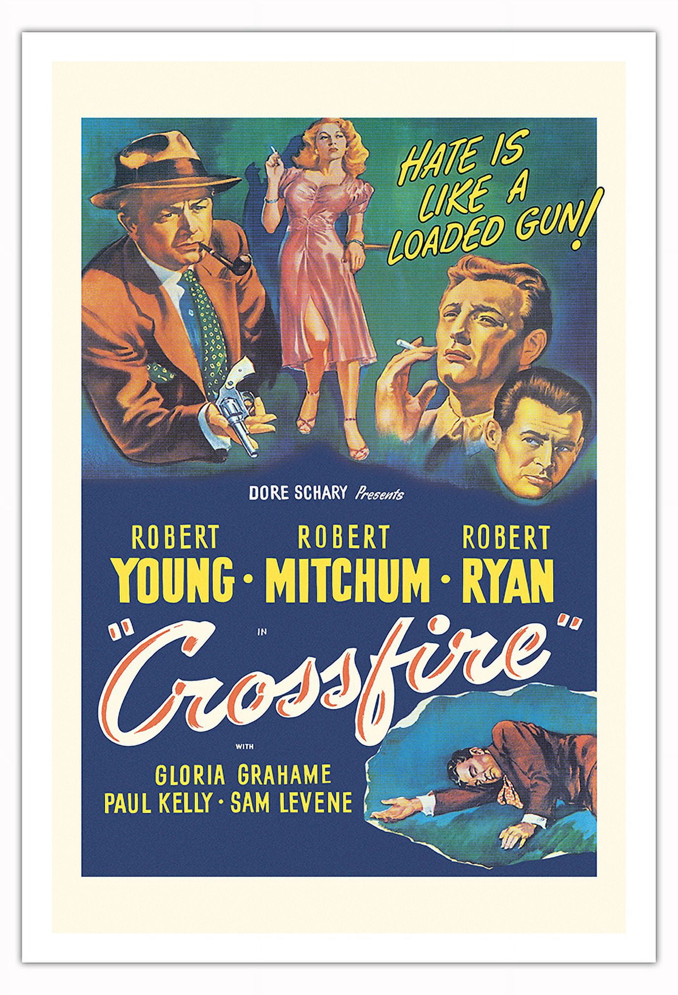 Crossfire - Starring Robert Young Robert Mitchum Robert Ryan and Gloria ...