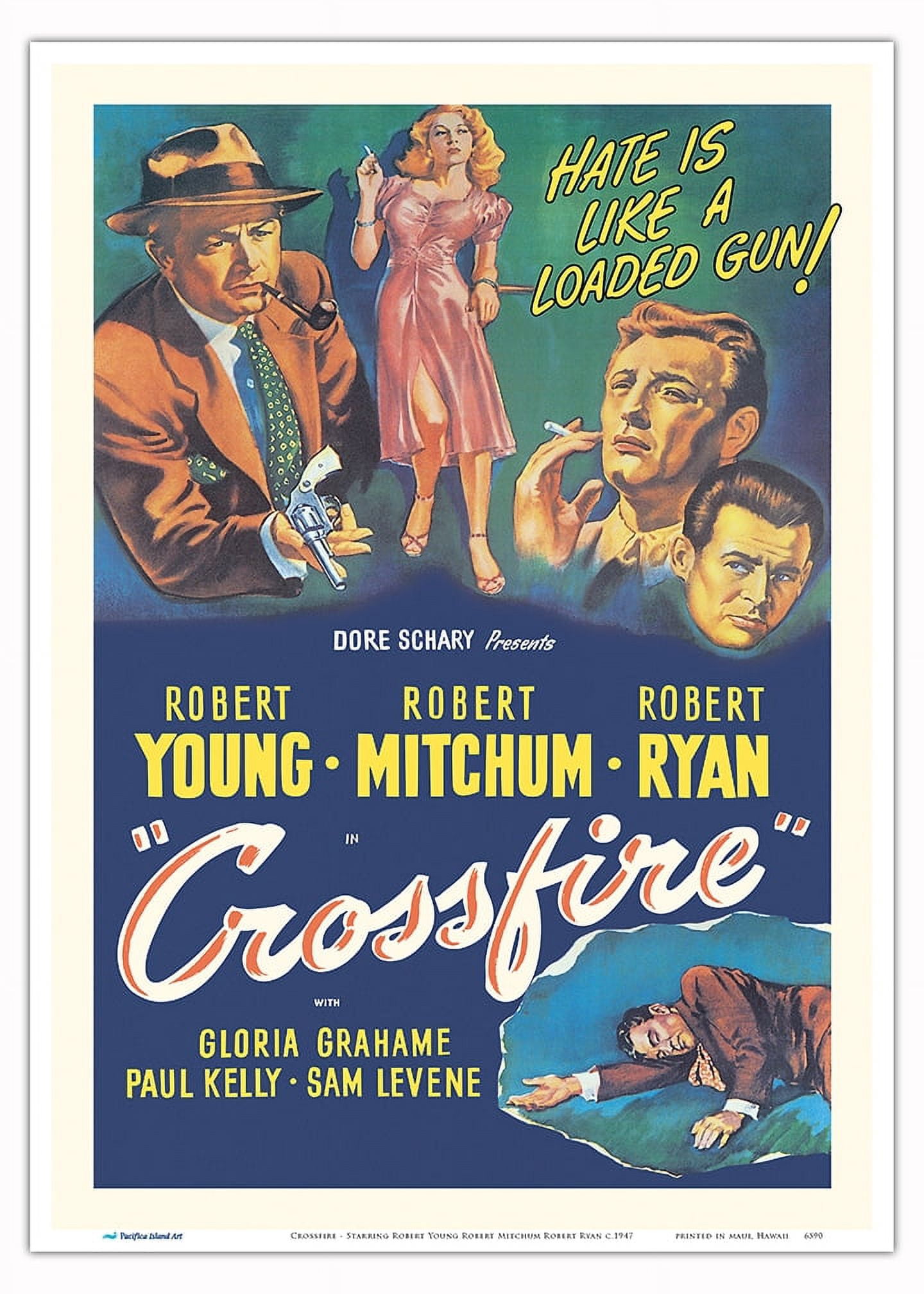Crossfire - Starring Robert Young Robert Mitchum Robert Ryan and Gloria ...
