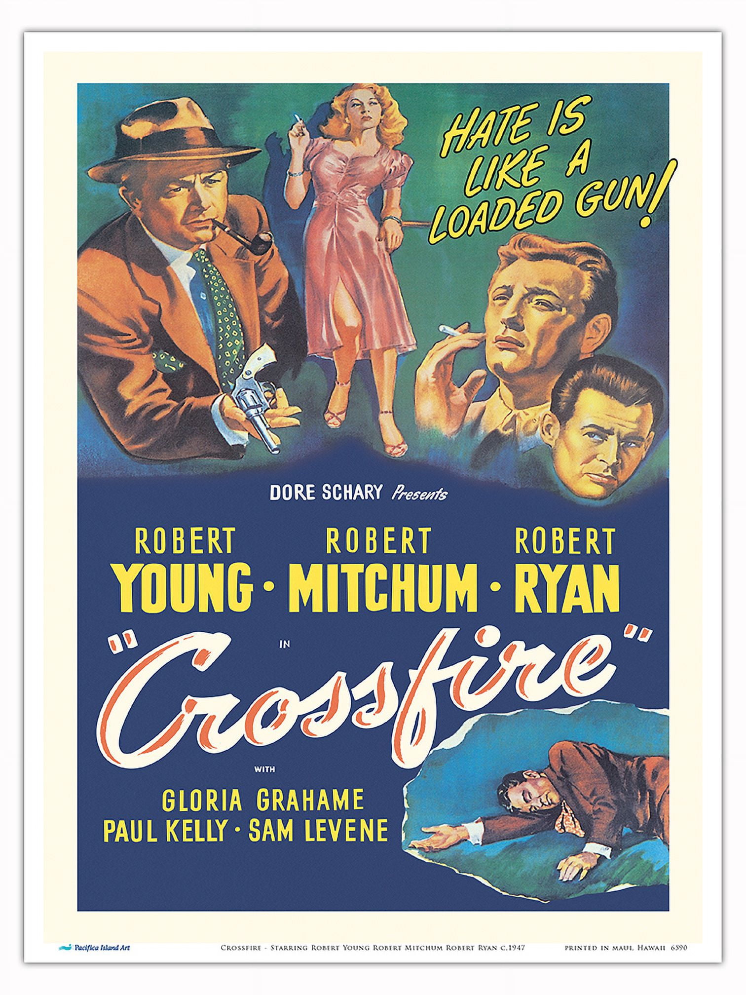 Crossfire - Starring Robert Young Robert Mitchum Robert Ryan and Gloria ...