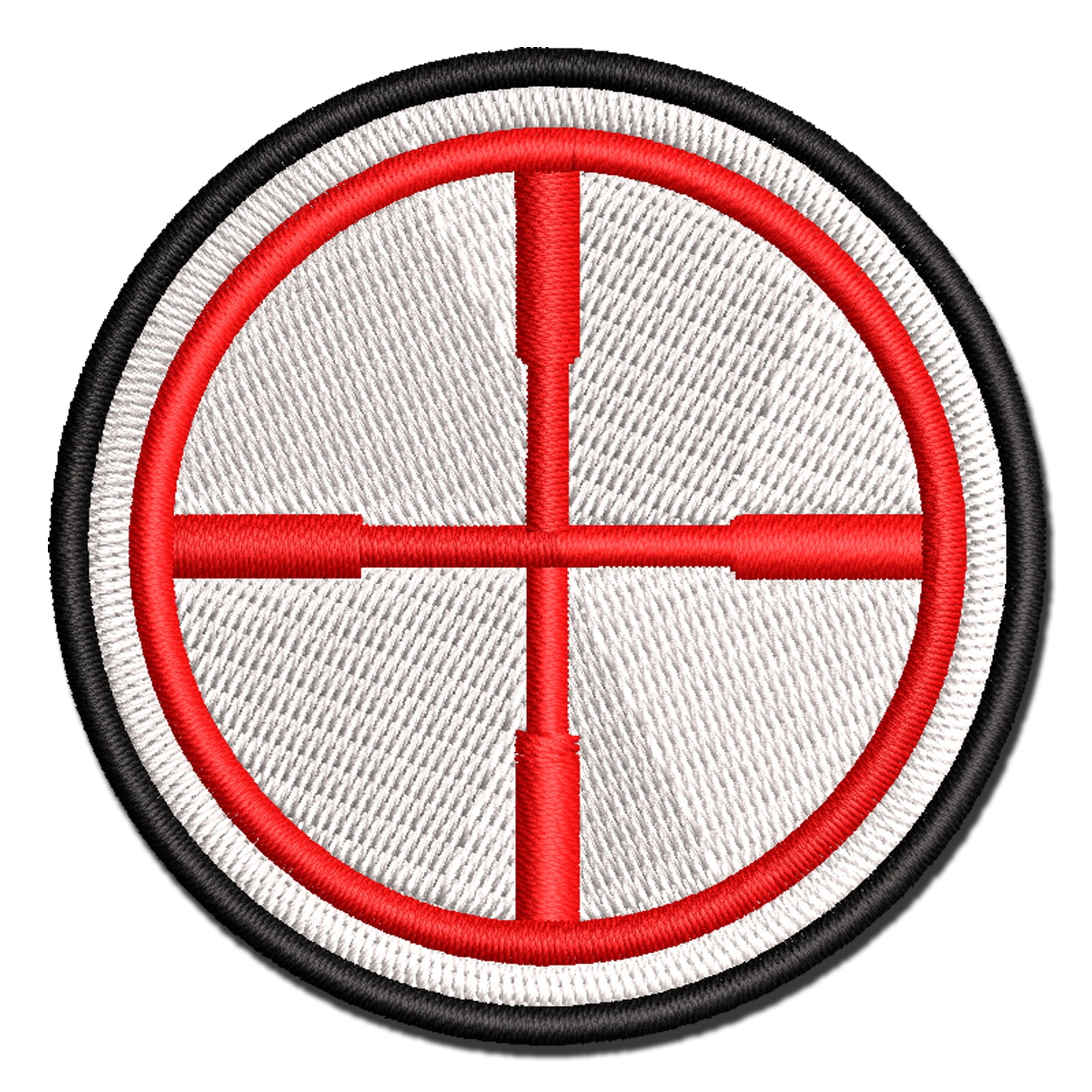 Crosshair Target Applique Multi-Color Embroidered Hook & Loop Patch - 2 ...