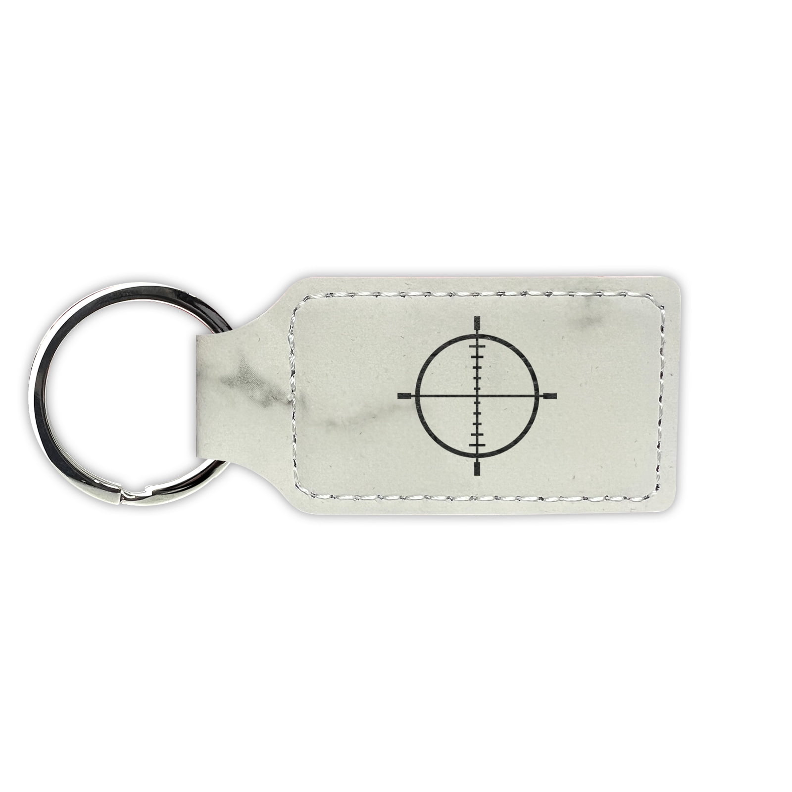 Crosshairs Keychain Leatherette Rectangle - Laser Engraved - Many ...