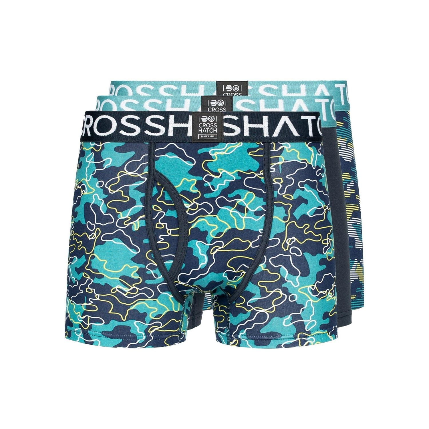 Crosshatch Mens Linamo MVE Open Fly Boxer Shorts (Pack of 3) - Walmart.com