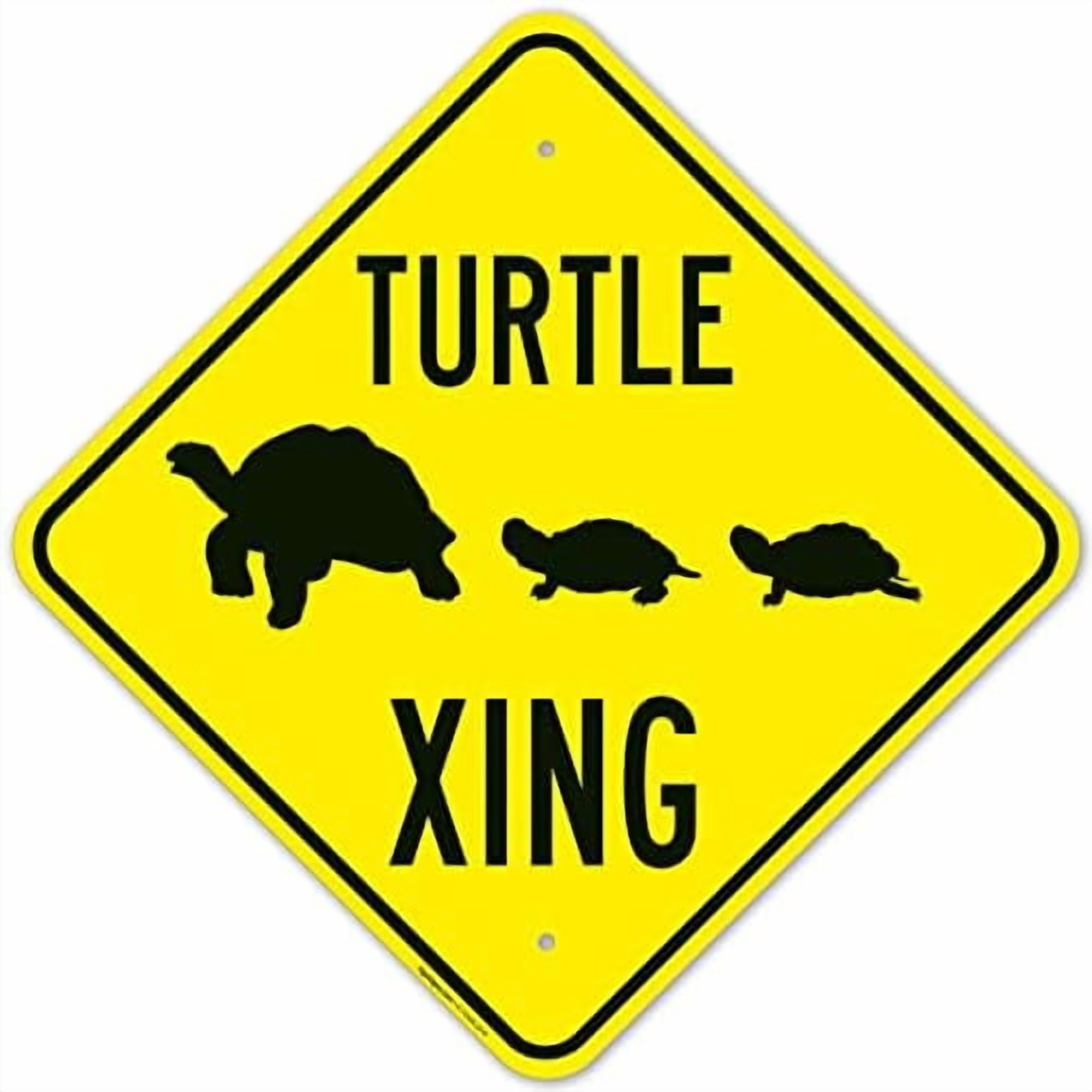 Crossing Turtle Crossing Sign, 18x18 Inches, Rust Free .063 Aluminum ...