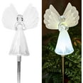 Crosslight 1030003-1-1 Angel Solar Light Garden Stake, White - Walmart.com