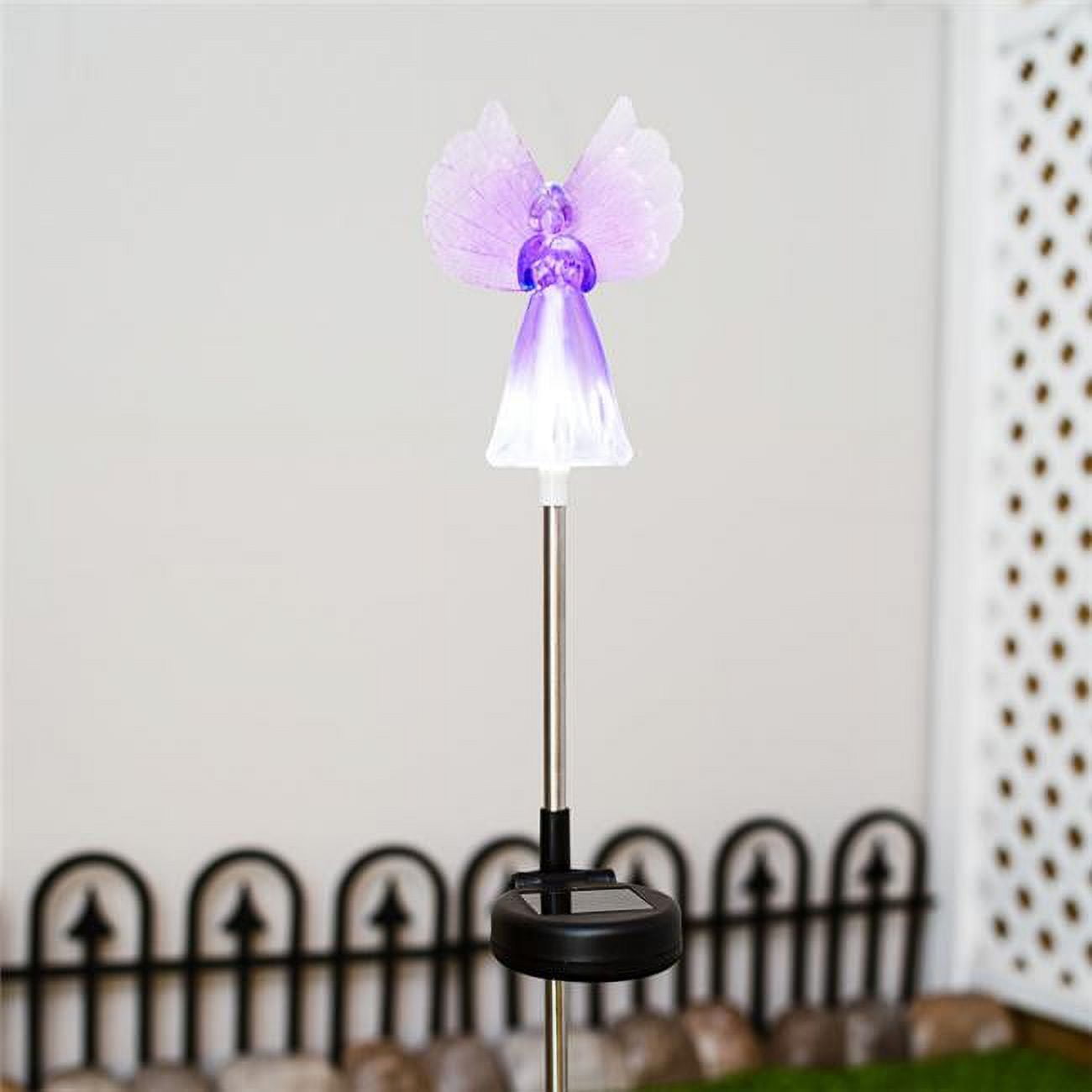 Crosslight SSS210019AB - Pink Angel Solar Light Garden Stake, Purple ...