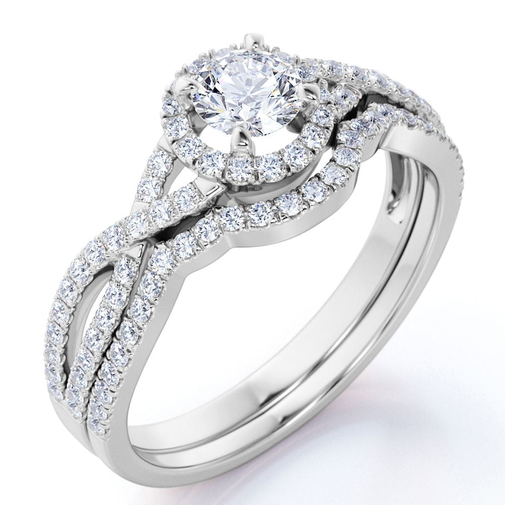 Split Shank Round Engagement Rings