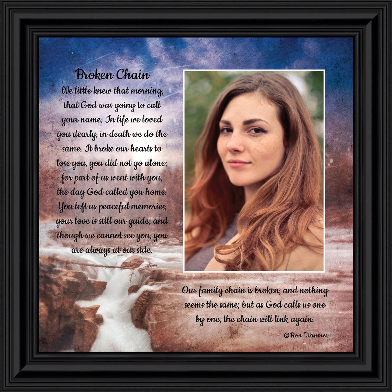 Broken Chain Picture Frame (Holds 4"x6" Photo), Sympathy Gift, Memorial ...