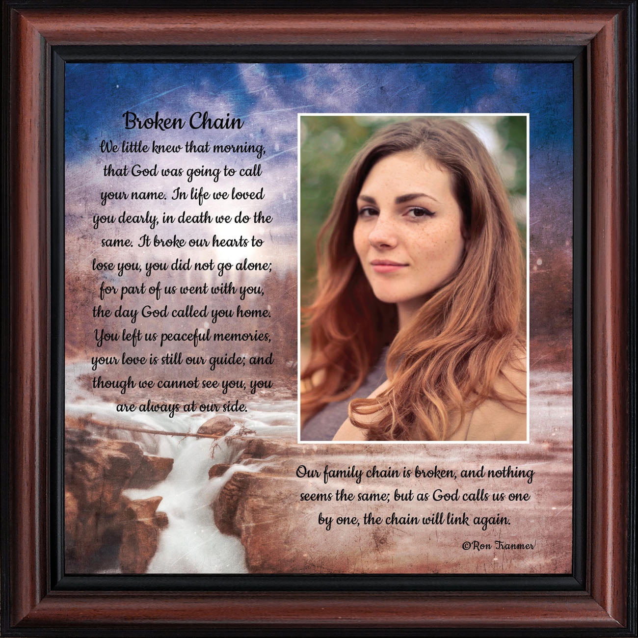 Broken Chain Picture Frame (Holds 4"x6" Photo), Sympathy Gift, Memorial ...