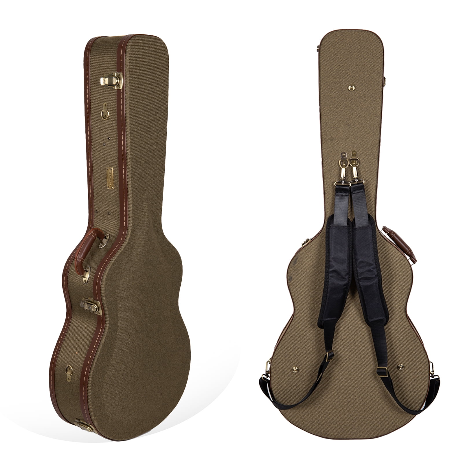 Crossrock 12 Frets OM Guitar Case,Fabric Multi-layer Wood Martin 000 ...