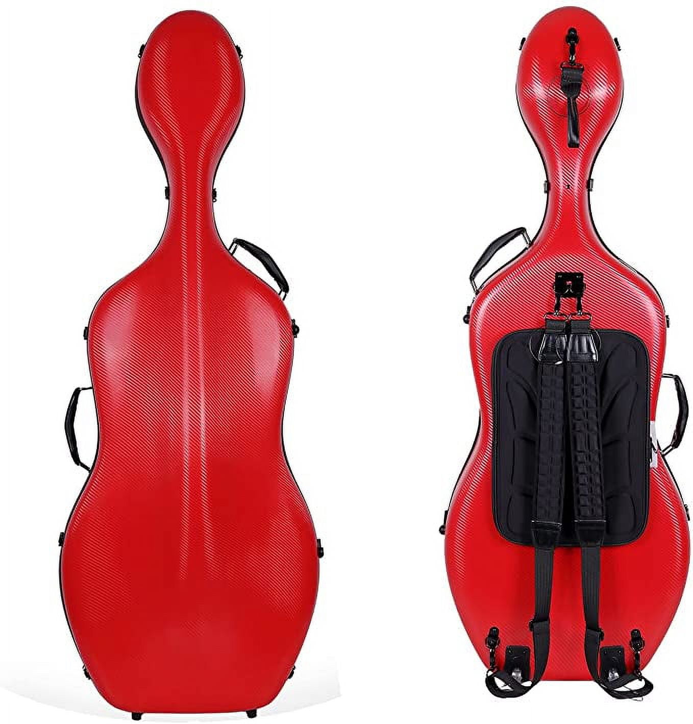 Crossrock 4/4 Cello Case,Carbon Fiber Composite with Wheels and ...