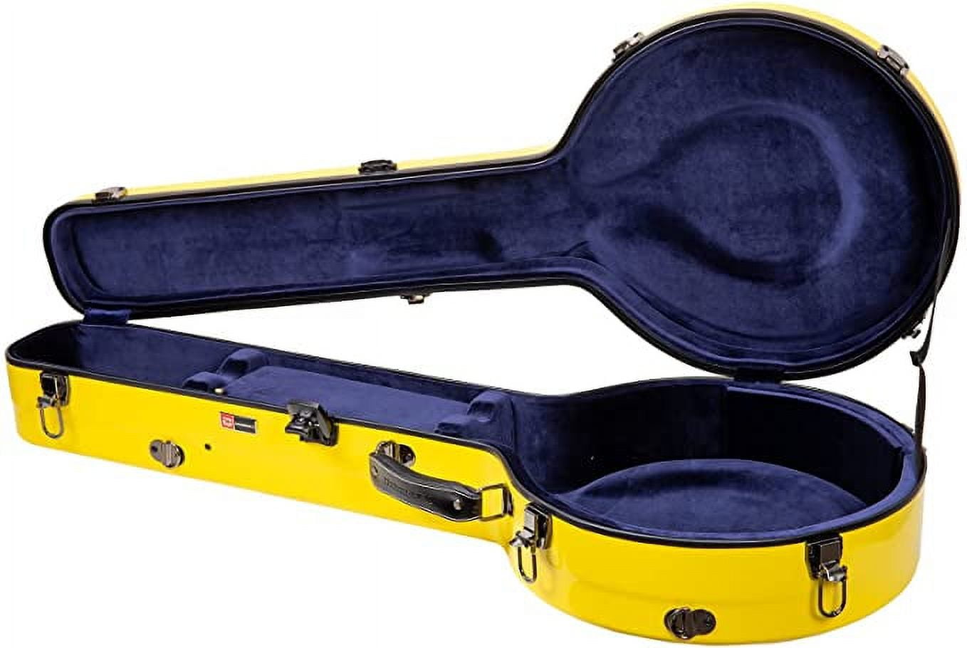 Crossrock 5 Strings Resonator Banjo Case, Fiberglass Hard Shell with ...