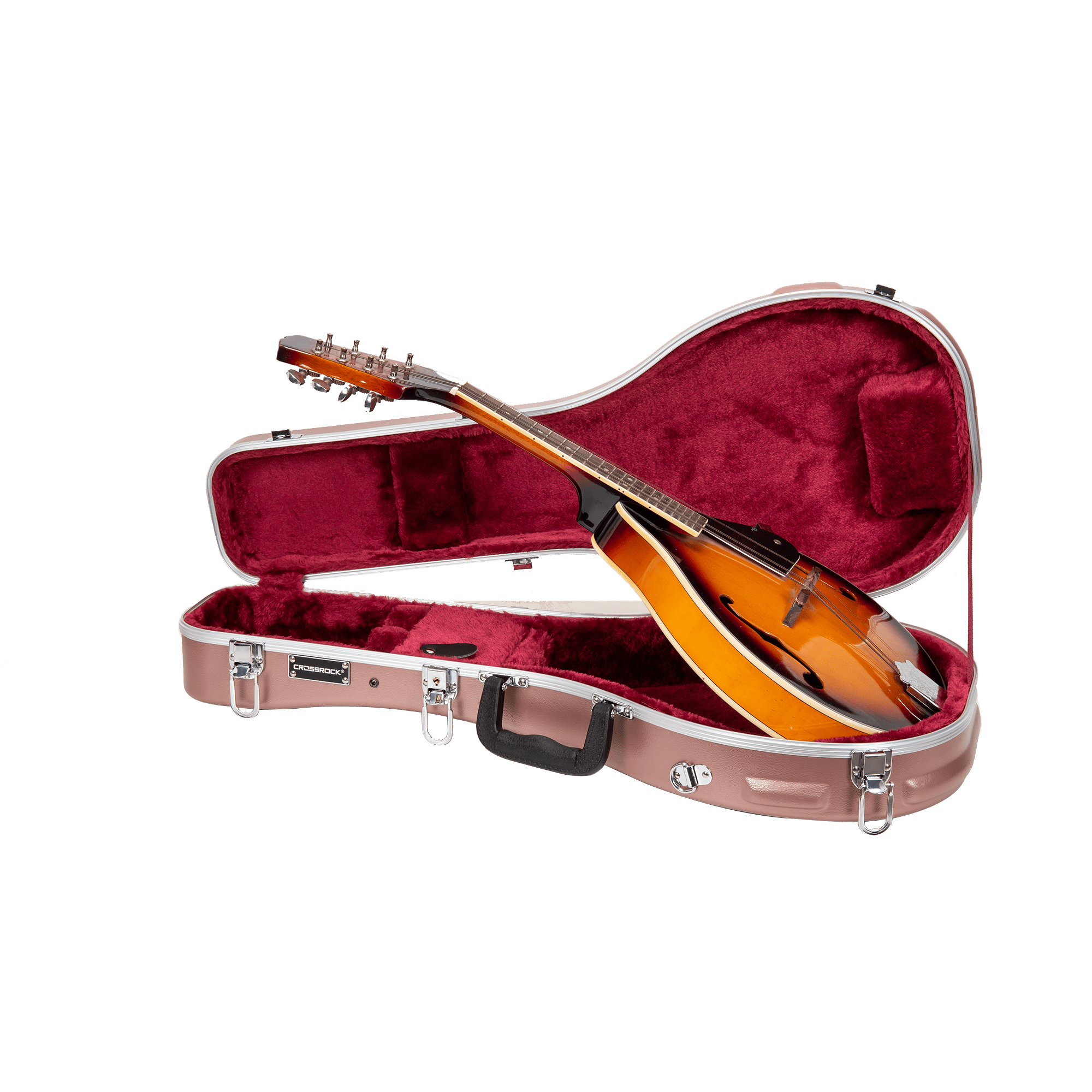 Crossrock A-style Mandolin Case | ABS Molded Hardshell with Security ...