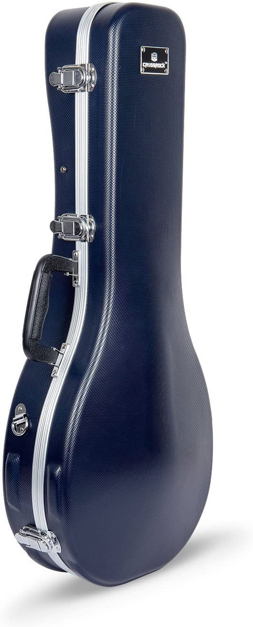 Crossrock A-style Mandolin Hard Case, ABS Molded, Sturdy with Backpack ...