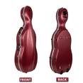 Crossrock ABS Cello Case for 4/4 & 3/4 Size | Wine Red Velvet Interior ...