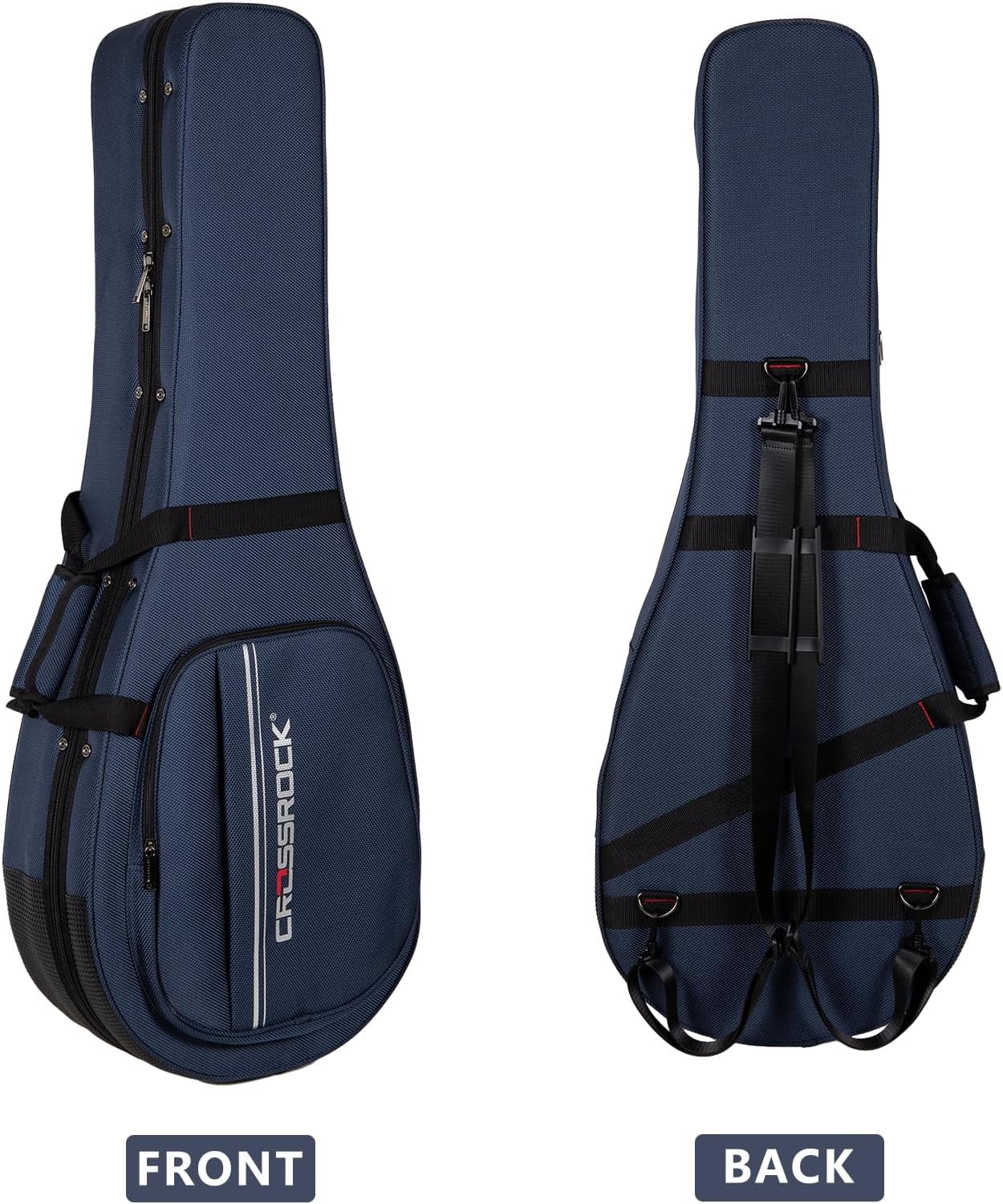 Crossrock Classical Guitar Foam Case | Lightweight Blue Gig Bag with ...