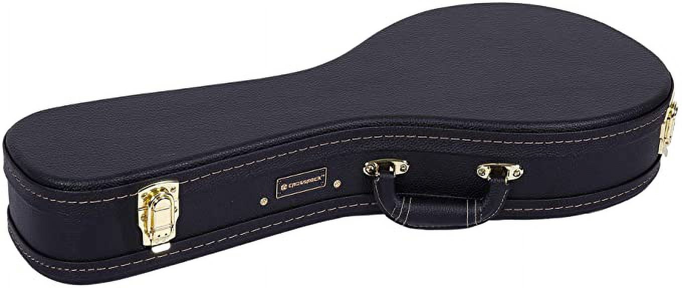 Crossrock Deluxe Wood Hard A-style Mandolin Case,Black , Tweed & Brown ...
