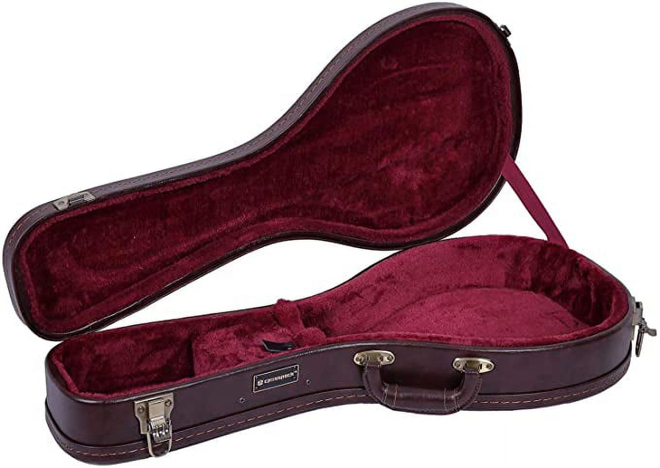 Crossrock Deluxe Wood Hard A-style Mandolin Case - Black, Tweed & Brown ...